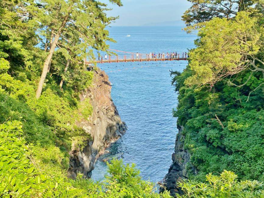 [Izu Day Trip] Mt. Omuro, Jogasaki Coast & Kadowaki Suspension Bridge ...